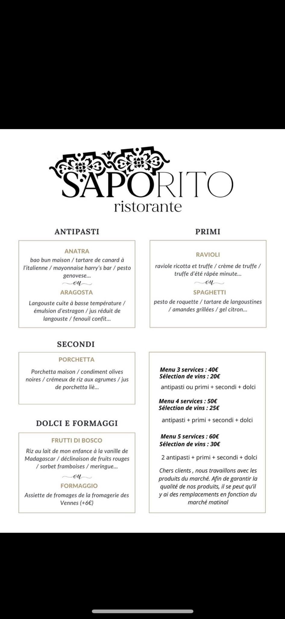 SAPORITO RESTO SERAING - GASTRONOMIE ITALIENNE
